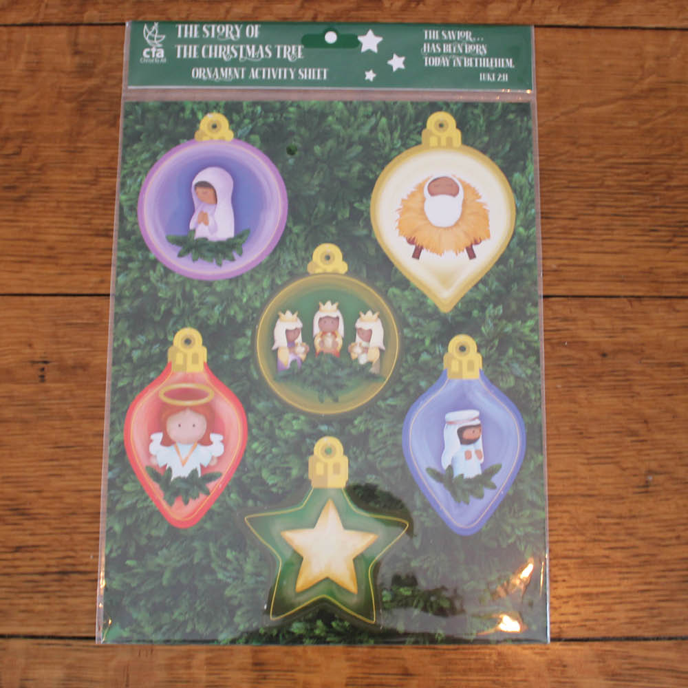 Paper Nativity Ornament Set with Bible References