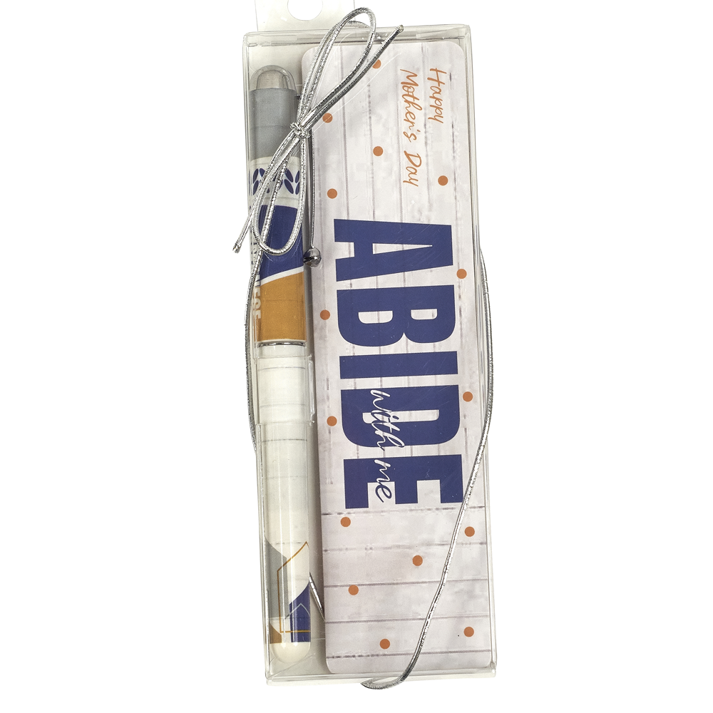 Christian Mother's Day Bookmark & Pen Gift Set - Abide with Me