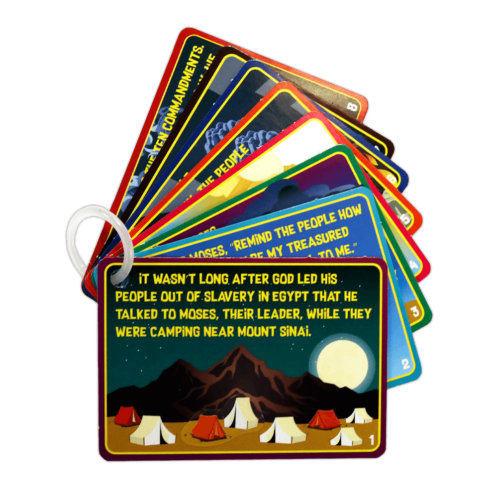The Ten Commandment Activity Sticker Cards for Kids