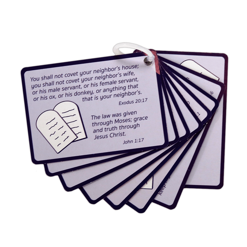 The Ten Commandment Activity Sticker Cards for Kids
