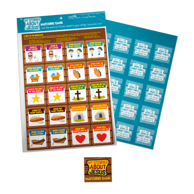 Stories of Jesus Matching Game for Christian Children's Ministry