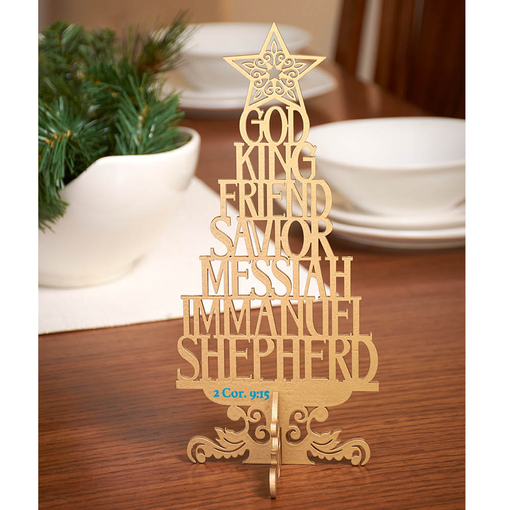 The Names of Jesus Wooden Scripture Tree
