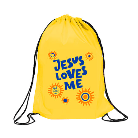 Adjustable Drawstring Bag - Jesus Loves Me