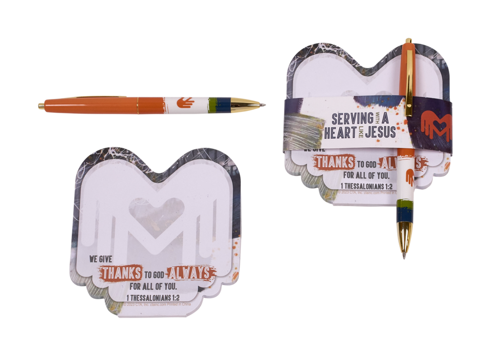 Notepad & Pen Gift Set - Serving with a Heart like Jesus